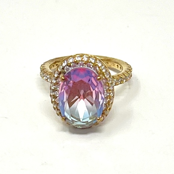 QVC | Jewelry | New Qvc Colors Of Diamonique Ombre 95 Carat Oval Ring ...